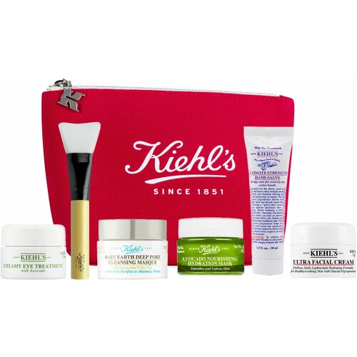 KIEHL'S Набор для ухода за кожей с косметичкой Self-Care Set