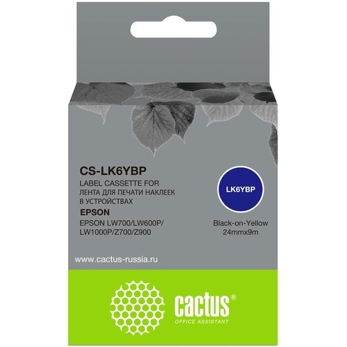 Картридж ленточный Cactus CS-LK6YBP черный