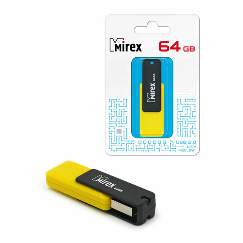 USB Флеш-накопитель MIREX CITY YELLOW 64GB