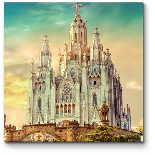 Модульная картина Храм Святого Сердца, Барселона20x20