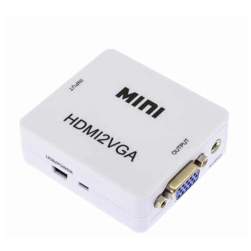 Переходник (адаптер) HDMI-VGA, белый