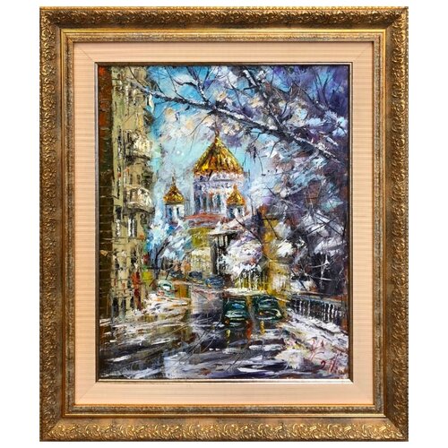 Картина маслом "Гагаринский переулок", Еникеев Юнис, 2020, 40х50