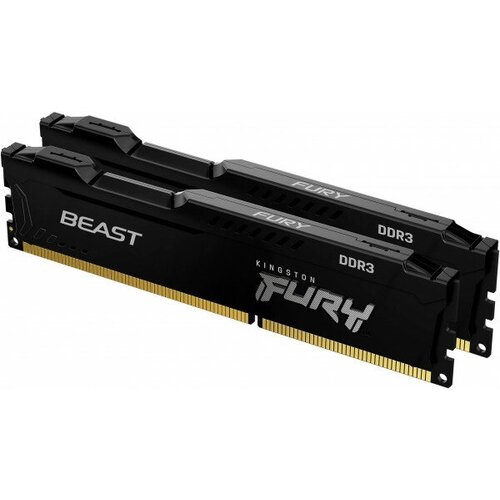 Оперативная память Kingston 8GB 1866MHz DDR3 CL10 DIMM (Kit of 2) FURY Beast Black KF318C10BBK2/8