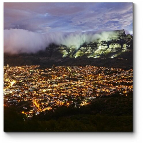 Модульная картина Ватные облака в горах Кейптауна 70x70