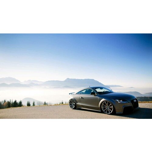 Картина на холсте 60x110 LinxOne "Audi tt горы тюнинг Austria" интерьерная для дома / на стену / на кухню / с подрамником