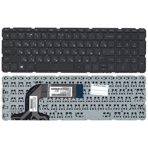 Клавиатура для ноутбука HP Pavilion 17, 17-E черная, без рамки