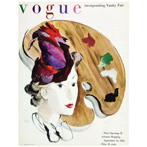 Постер / Плакат / Картина Vogue - Художница 50х70 см в раме