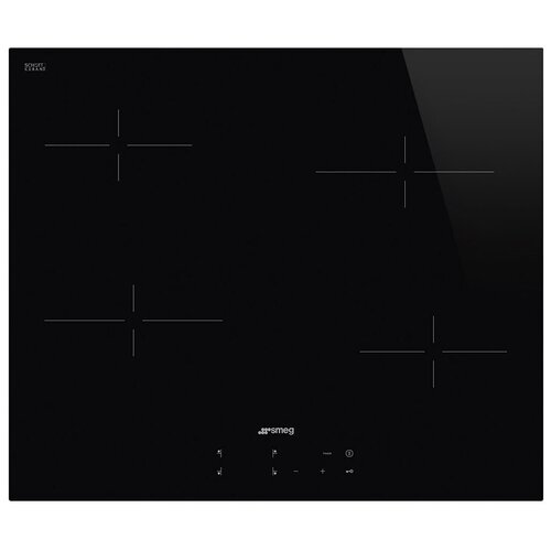 Электрическая варочная панель Smeg SE264TD, цвет панели черный, цвет рамки черный