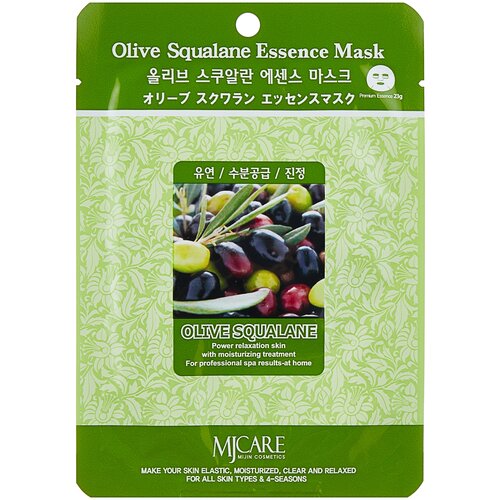 MIJIN Cosmetics тканевая маска Olive Squalane Essence с оливковым скваланом, 23 г