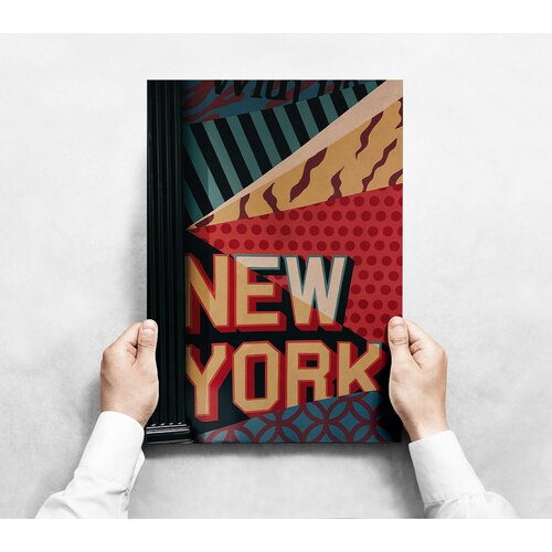 Плакат "New York" / Интерьерный постер формата А2 (40х60 см) без рамы