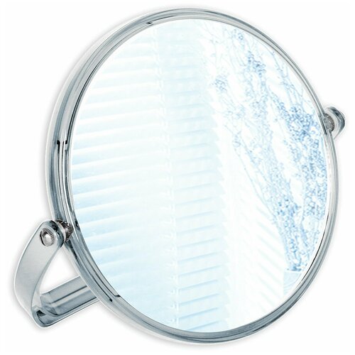 Зеркало настольное BRABIX, круглое, д.17см, двустороннее, с увеличением, прозрачная рамка, 607424
