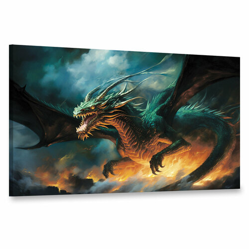 Интерьерная картина 100х60 "Вековой дракон"
