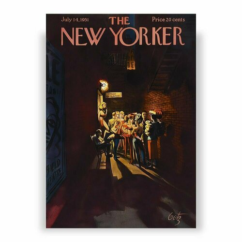Обложка The New Yorker (Нью-Йоркер) от 14 июля 1951 года, 21 x 30 см в тубусе