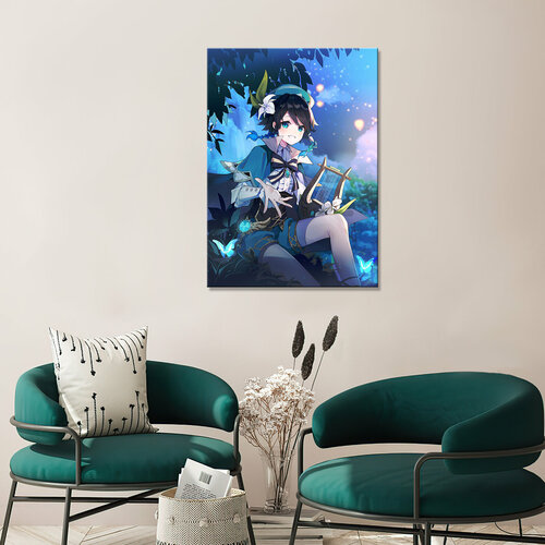 Интерьерная картина на холсте - Венти с лирой Геншин Импакт 50х70