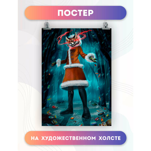Постер на холсте - Tiny Bunny Зайчик хоррор игра (14) 50х70 см