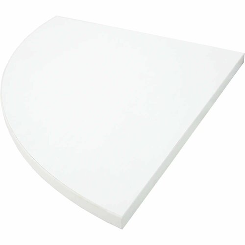 Полка мебельная закруглённая секторальная 35x35x1.6 см ЛДСП цвет белый премиум
