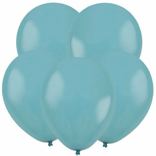 Набор воздушных шаров Лазурный синий, Пастель / Deep blue 18 дюймов (46 см), 25 штук, Веселуха