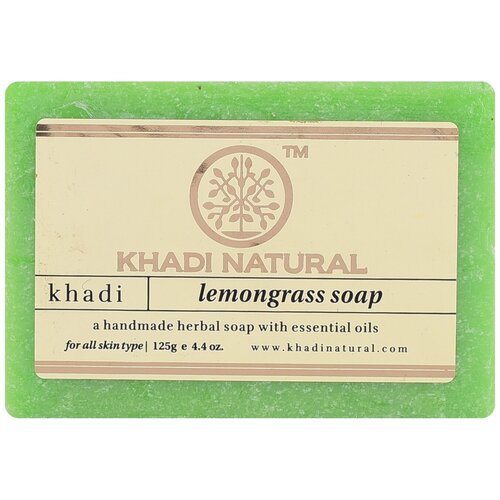 Khadi Natural Мыло кусковое Lemongrass Soap, 125 г