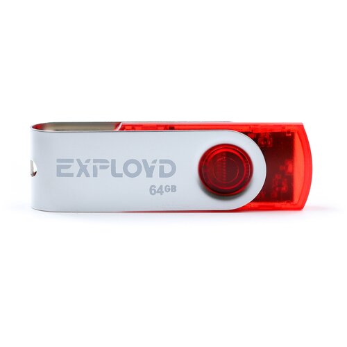 Флешка EXPLOYD 530 64 ГБ, 1 шт., красный