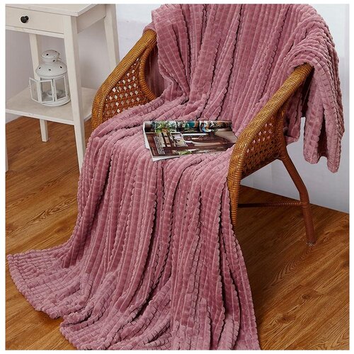 Плед AlViTek Soft Plush Orrizonte (квадрат), 150 х 200 см, розовый