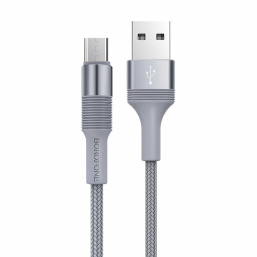 Borofone Кабель USB - Micro USB Borofone BX21 Outstanding, 1.0м, цвет серый