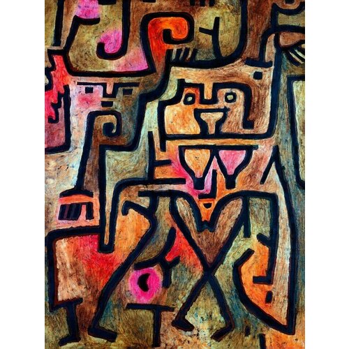 Плакат, постер на бумаге Forest Witches-Paul Klee/Лесные Ведьмы-Пауль Клее. Размер 21 на 30 см