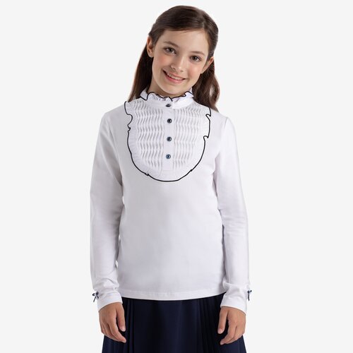 Школьная блуза Kapika, размер 152, бежевый