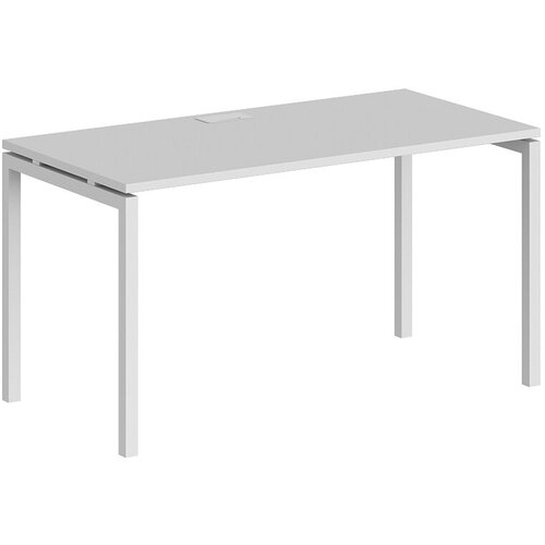 Письменный стол на металлокаркасе 40х40 SIGMA SG.201. WH.44. WH белый / белый мет. 1200х600х750