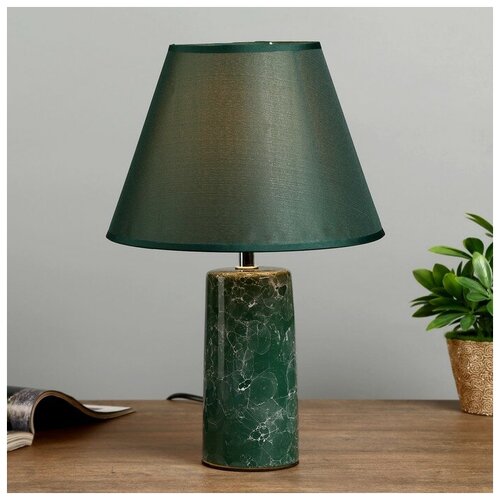 Лампа декоративная RISALUX Зеленый мрамор (4327188), E14, 40 Вт, зеленый