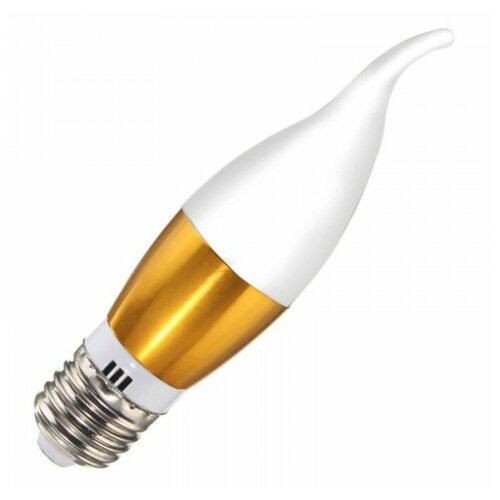 Лампа светодиодная свеча фигурная E27, 7Вт, теплый белый, 220В, матовая. Комплект из 5 штук