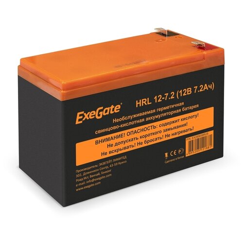 Аккумуляторная батарея ExeGate EX285658RUS 12В 7.2 А·ч