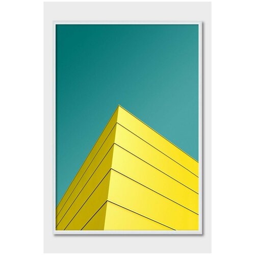 Постер для интерьера Postermarkt, 30х40 см в белой рамке, Желтый #42
