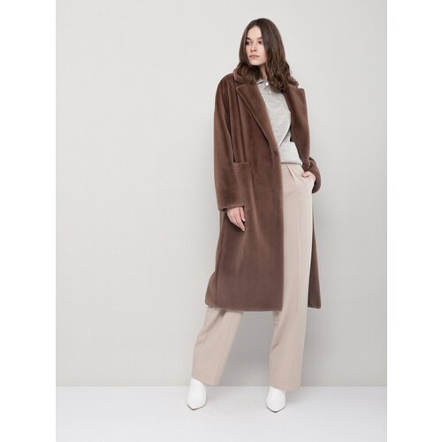 Пальто ALEF, размер 46, коричневый