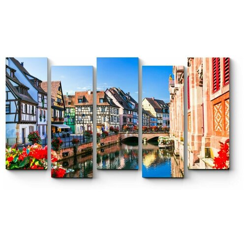 Модульная картина Красивый вид на город Кольмар, Франция90x52