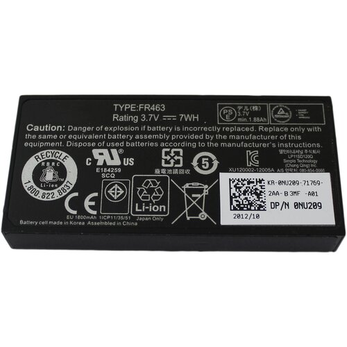 Аккумулятор FR463 для ноутбука Dell Poweredge 1900 3.7V 1900mAh черный