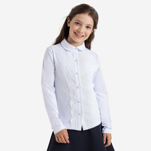 Школьная блуза Kapika, размер 158, белый