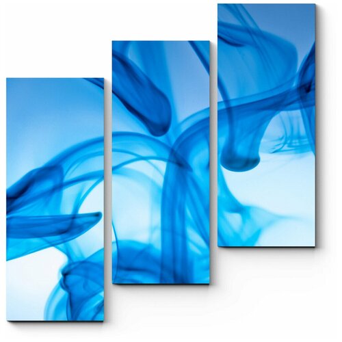 Модульная картина Многогранный синий 110x117
