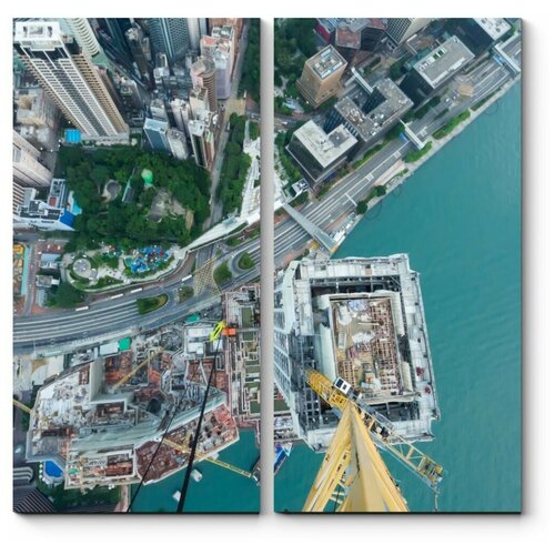 Модульная картина Гонконг с головокружительной высоты120x120