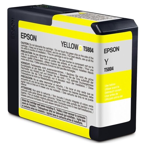 Картридж Epson C13T580400, 400 стр, желтый
