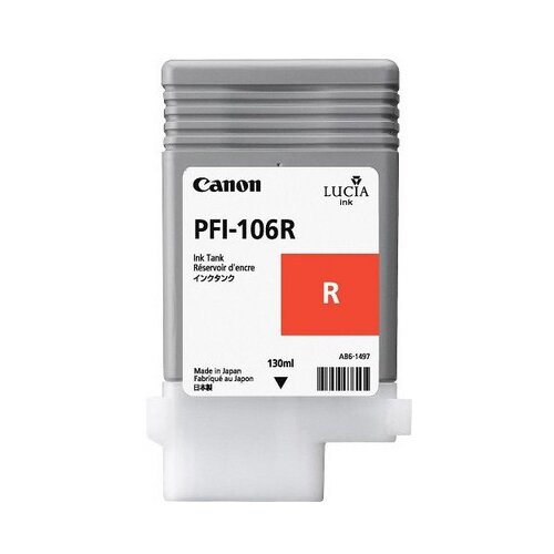 Картридж Canon PFI-106R (6627B001), 130 стр, красный