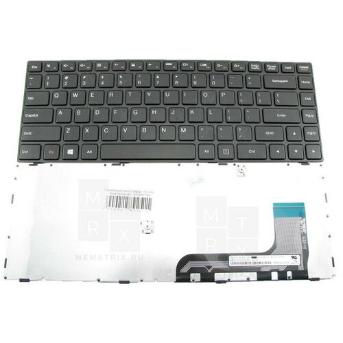 Клавиатура для ноутбука Lenovo IdeaPad 100, 100-14IBY, 100-14IBD, 100s-14IBY черная, с рамкой