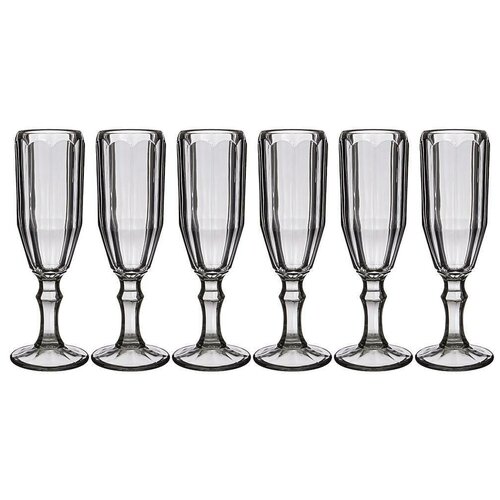 Набор бокалов для шампанского рока Lefard 6шт. серия muza color 150 мл h = 20 см (694-024)