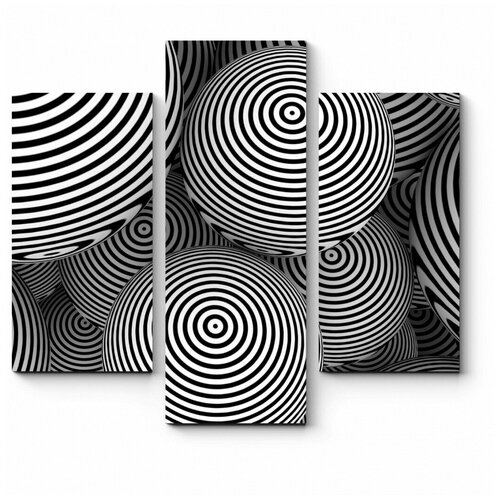 Модульная картина Черно-белая иллюзия 130x117