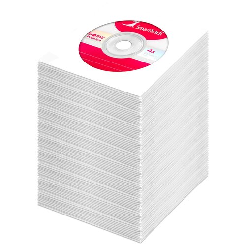 Перезаписываемый диск SmartTrack DVD-RW 4,7Gb 4x в бумажном конверте с окном, 100 шт.