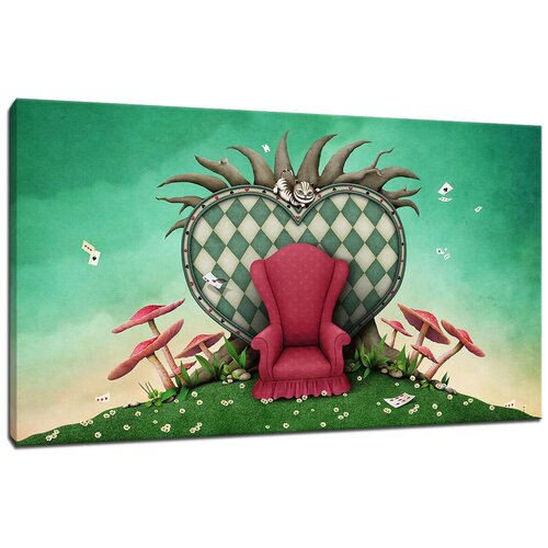 Картина Уютная стена "Кресло - Алиса в Стране чудес" 110х60 см