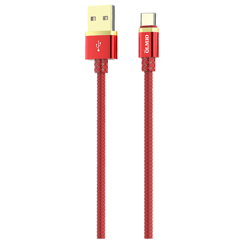 OLMIO Кабель DELUXE USB-USB Type-C, 2.1A (red)