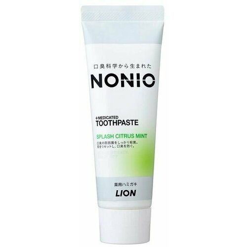 Зубная паста комплексного действия Lion Nonio Splash Citrus Mint с ароматом цитрусов и мяты / 130 г.