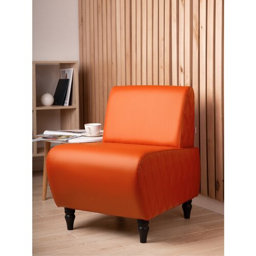 Кресло буно экокожа, оранжевый, 55х73х67 (ШхВхГ)