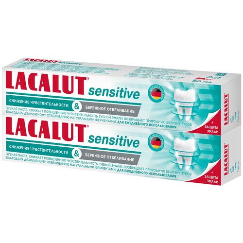 Зубная паста LACALUT Sensitive Снижение чувствительности и бережное отбеливание, 75 мл