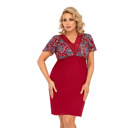 Сорочка  Donna, размер 4XL, бордовый